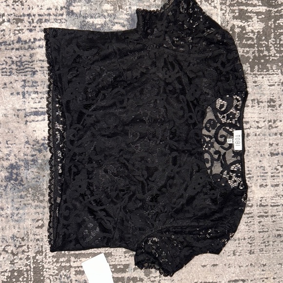 Tobi | Tops | Black Lace Crop Top From Tobi | Poshmark